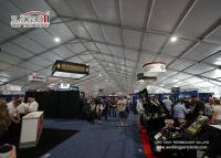 China Clear Span Waterproof Double Decker Tents With Glass Wall System for sale