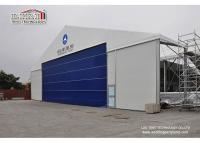 China 30x50m Aluminum Frame Helicopter Hangar Tent With Flexible PVC Roller Shutter for sale
