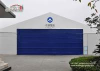 China 30x50m Aluminum Frame Helicopter Hangar Tent With Flexible PVC Roller Shutter for sale