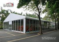China White Banquet Catering Luxury Wedding Tents Big With Glass Walls for sale