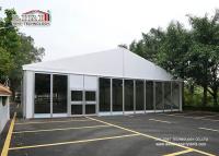 China White Banquet Catering Luxury Wedding Tents Big With Glass Walls for sale