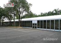 China White Banquet Catering Luxury Wedding Tents Big With Glass Walls for sale