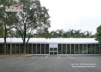 China Glass Sidewall Aluminum Event Tent For Outdoor Temporary Party , White Roof Tempered Structure for sale