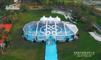 China Transparent Aluminum Alloy Frame Large Event Canopy , Outdoor Wedding Party With Roof Lining for sale