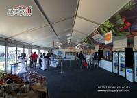 China 15m Width Aluminum Frame PVC Roof Glass Wall White Outdoor Canopy Tent for sale
