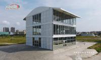 China Three Floor Triple Decker Three Story Tent Clear Span Decoration with White PVC Fabric Roof for sale
