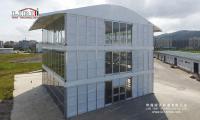 China Three Floor Triple Decker Three Story Tent Clear Span Decoration with White PVC Fabric Roof for sale