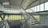 China Three Floor Triple Decker Three Story Tent Clear Span Decoration with White PVC Fabric Roof for sale