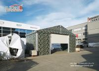 China 10m Witdh Aluminum Steel Airplane Hangars Camouflage Color PVC Fabric Steel Roll Up Door for sale