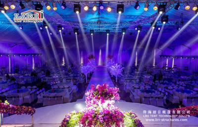 China Waterproof and Flame Retardant 500 People Luxury Wedding Tents Marquee With AC System for sale