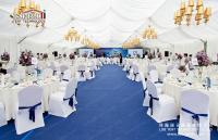China Waterproof and Flame Retardant 500 People Luxury Wedding Tents Marquee With AC System for sale