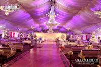 China Waterproof and Flame Retardant 500 People Luxury Wedding Tents Marquee With AC System for sale
