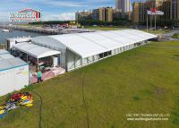 China 20 Width Arcum Tent With Eave Extension And Glass Walls For Wedding Parties for sale