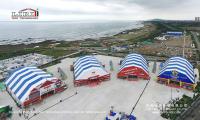 China Aluminum & Colorful PVC  Polygon Tent With Colorful Roof For Beer Festival Event for sale