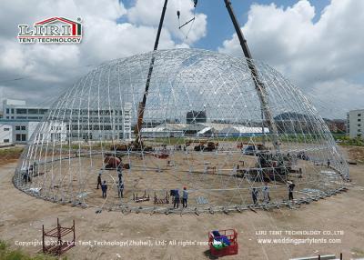 China Huge 55m Diameter Geodesic Geo Shelter Dome Tent Strcuture For Big Event for sale