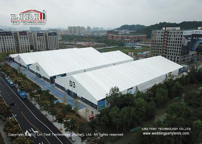 China 30M x100M  Temporary Large Outdoor Exhibition Tents With Whie Roof Cover For Conference for sale
