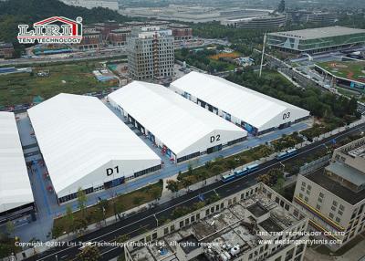 China 50x110M Large Outdoor Canopy Tent Hall Structure with Aluminum Frame and White PVC for sale