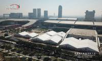 China 30m And 40m Tent With ABS Or Glass Hard Walls Used For Canton Fair And Other Exhibition Rental Business for sale