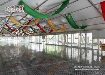 China 20x50m Catering Tent 1000 People Event Tent Luxury Glass Wall Tent with Glass Door for sale