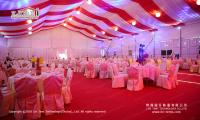 China White Aluminum and PVC Luxury Celebrating Tent with Solid Sidewalls for 500 People Capacity Weddings and Parties for sale
