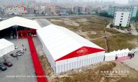 China White Aluminum and PVC Luxury Celebrating Tent with Solid Sidewalls for 500 People Capacity Weddings and Parties for sale