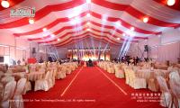 China White Aluminum and PVC Luxury Celebrating Tent with Solid Sidewalls for 500 People Capacity Weddings and Parties for sale