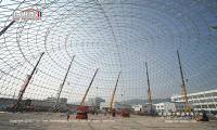China Largest 60m Diameter Geodesic Shelter Dome Tent Strcuture Of World As Landmark for sale
