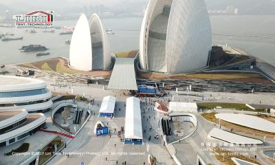 China White Luxury Wedding Tents , Transparent Top Tent For Different Event Festival for sale