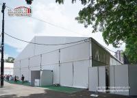 China Metal Frame Outdoor Exhibition Tents / Structure Marquee Canopy White PVC Covered Flame Resistant for sale
