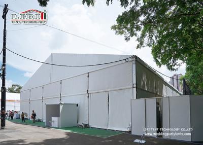 China Metal Frame Outdoor Exhibition Tents / Structure Marquee Canopy White PVC Covered Flame Resistant for sale