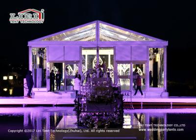 China Transparent 20 x 25m A Shape Marquee Canopy Tent With Glass Walls For Temporary Wedding for sale