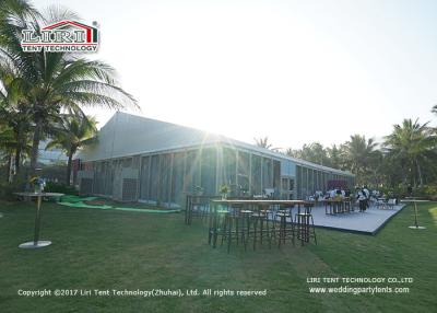 China 30m Width Glass Wall Outdoor Tents For Events / Exhibition 1000 People Capacity for sale