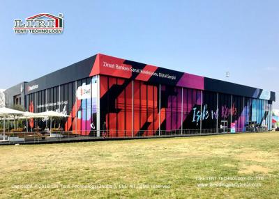 China Durable Black Double Decker Tents 25 X 50m With Customized Printing For Event Show for sale