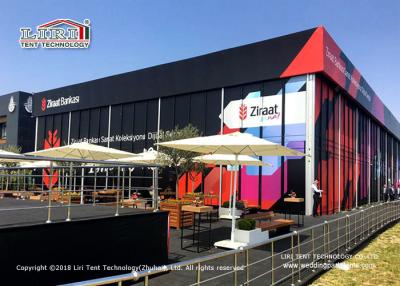 China Aluminum Frame Outdoor Event Tents / Black Cube Structure Double Decker Tent for sale