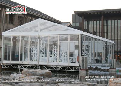 China 200 People Transparent Marquee Tent / Waterproof Event Tent A Shape Style for sale