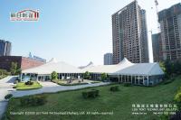 China 30m Span Width High Peak Tent With Glass Walls For Auto Show / Celebration for sale