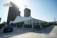 China 30m Span Width High Peak Tent With Glass Walls For Auto Show / Celebration for sale