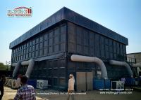China Black Cube Double Decker Outdoor Event Tents , Wind Loading 100km / hour for sale