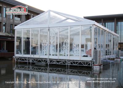 China 10 x 20 m Transparent Marquee Tent With Glass Walls For Outdoor Temporary 200 People Wedding for sale