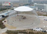 China 60m Diameter Geodesic Dome Tents Steel Frame Flame Retardant And Waterproof PVC Cover for sale