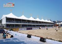 China Fire Retardant And Removable Double Decker Tents With Soft PVC Fabric Wall for sale