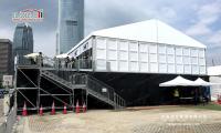 China 500sqm Aluminum Frame Outdoor Event Tents With Glass ABS Walls Self - cleaning for sale
