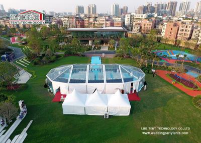 China Outdoor Clear Wedding Party Tent With Chairs And Tables Wind Loading 100km / Hour for sale