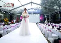 China Clear Span Outdoor Party Tents For Wedding Show With Clear PVC Fabric UV - Protection for sale