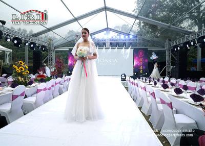 China Clear Span Outdoor Party Tents For Wedding Show With Clear PVC Fabric UV - Protection for sale