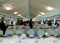 China UV Resistant Outdoor Event Tents With Banquet Chairs And Table / White Party Tents for sale