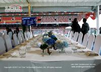 China UV Resistant Outdoor Event Tents With Banquet Chairs And Table / White Party Tents for sale