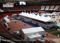 China UV Resistant Outdoor Event Tents With Banquet Chairs And Table / White Party Tents for sale