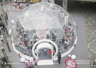 China Lightweight Exhibition Geodesic Dome Tents With Clear PVC Roof Cover for sale