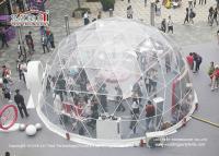 China Lightweight Exhibition Geodesic Dome Tents With Clear PVC Roof Cover for sale